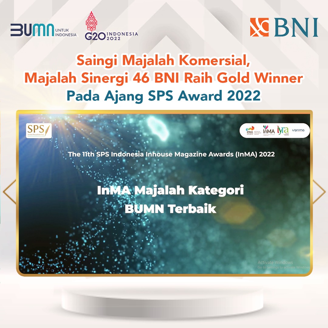 Saingi Majalah Komersial, Majalah Sinergi 46 BNI Raih Gold Winner Pada Ajang SPS Award 2022 ...