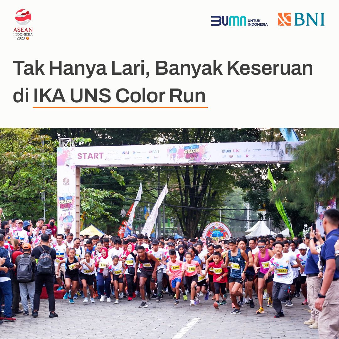 Tak Hanya Lari, Banyak Keseruan di IKA UNS Color Run - Sinergi46